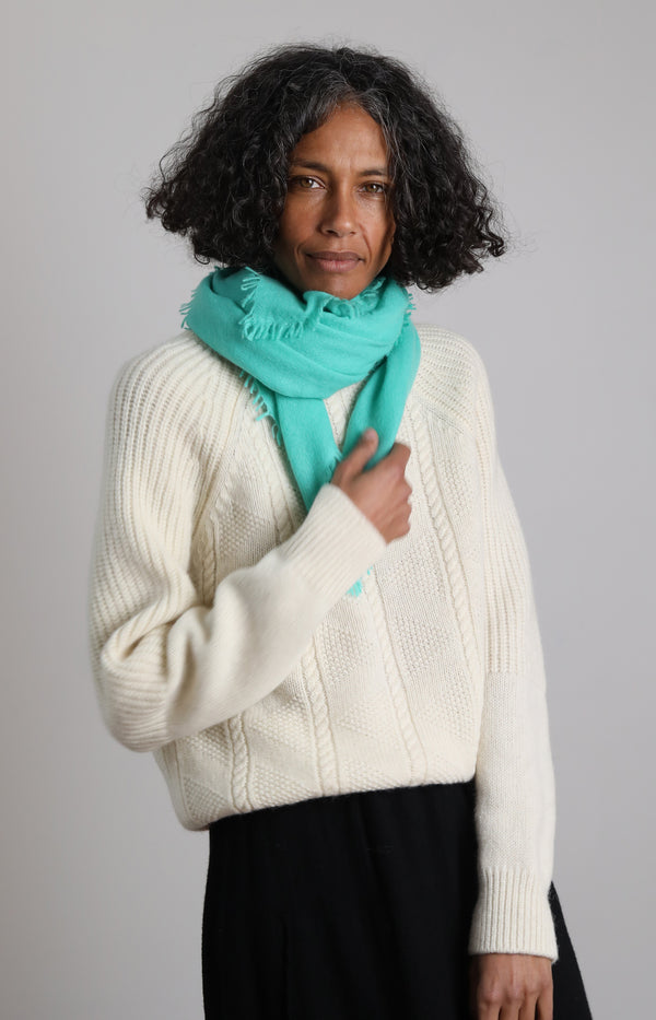 Aqua Cashmere Scarf – Alder & Co